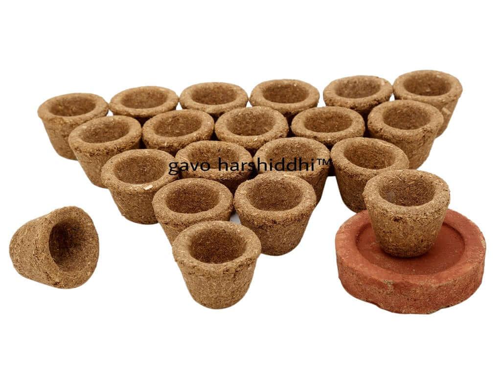 GAVO HARSHIDDHI COW DUNG SAMBRANI HAVAN CUP EMPTY